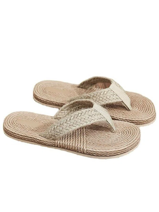 Woven Material Summer Slippers - jariyshop