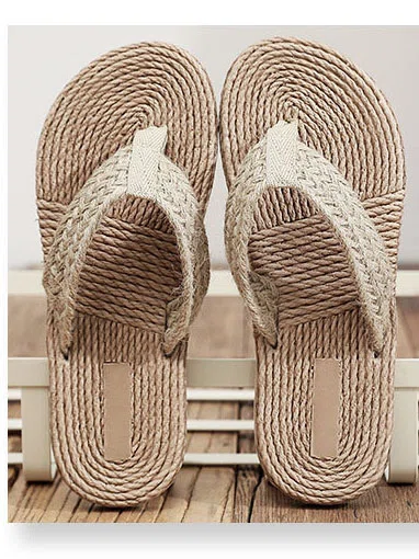 Woven Material Summer Slippers - jariyshop
